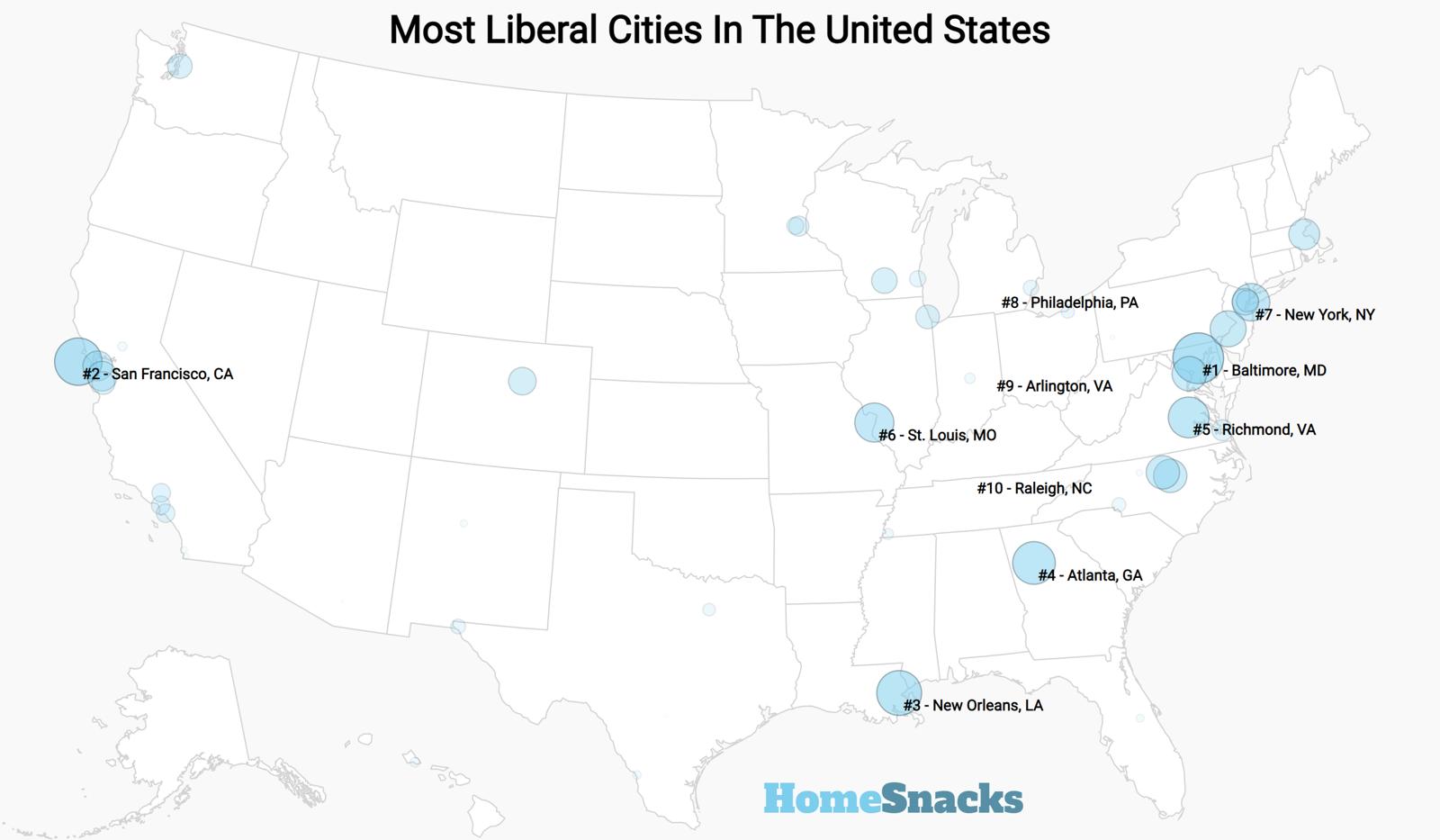 The 10 Most Liberal Cities In The United States [2026] | HomeSnacks